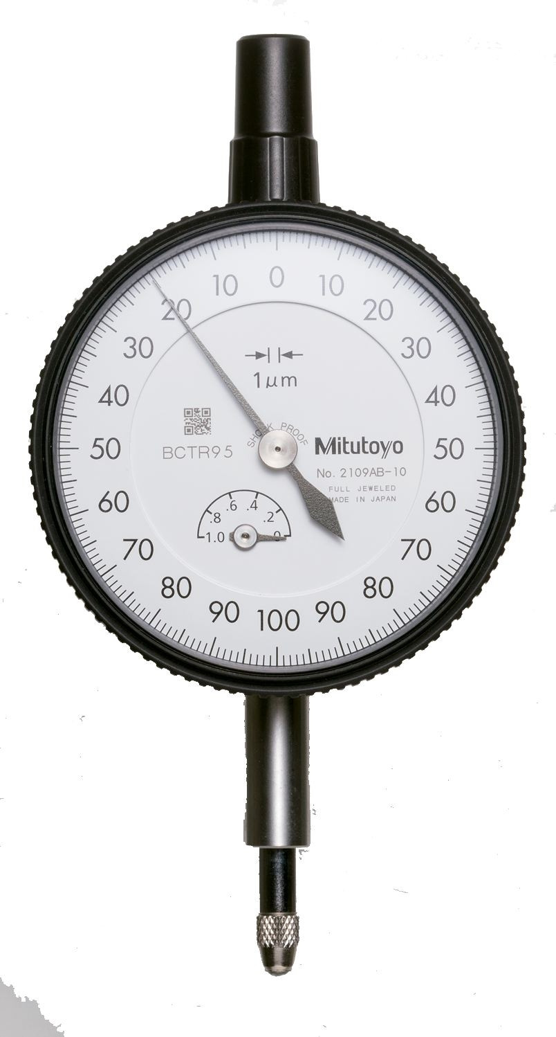 Relógio Comparador Analógico 0 001mm 1mm C Tampa Lisa Mitutoyo 2109ab